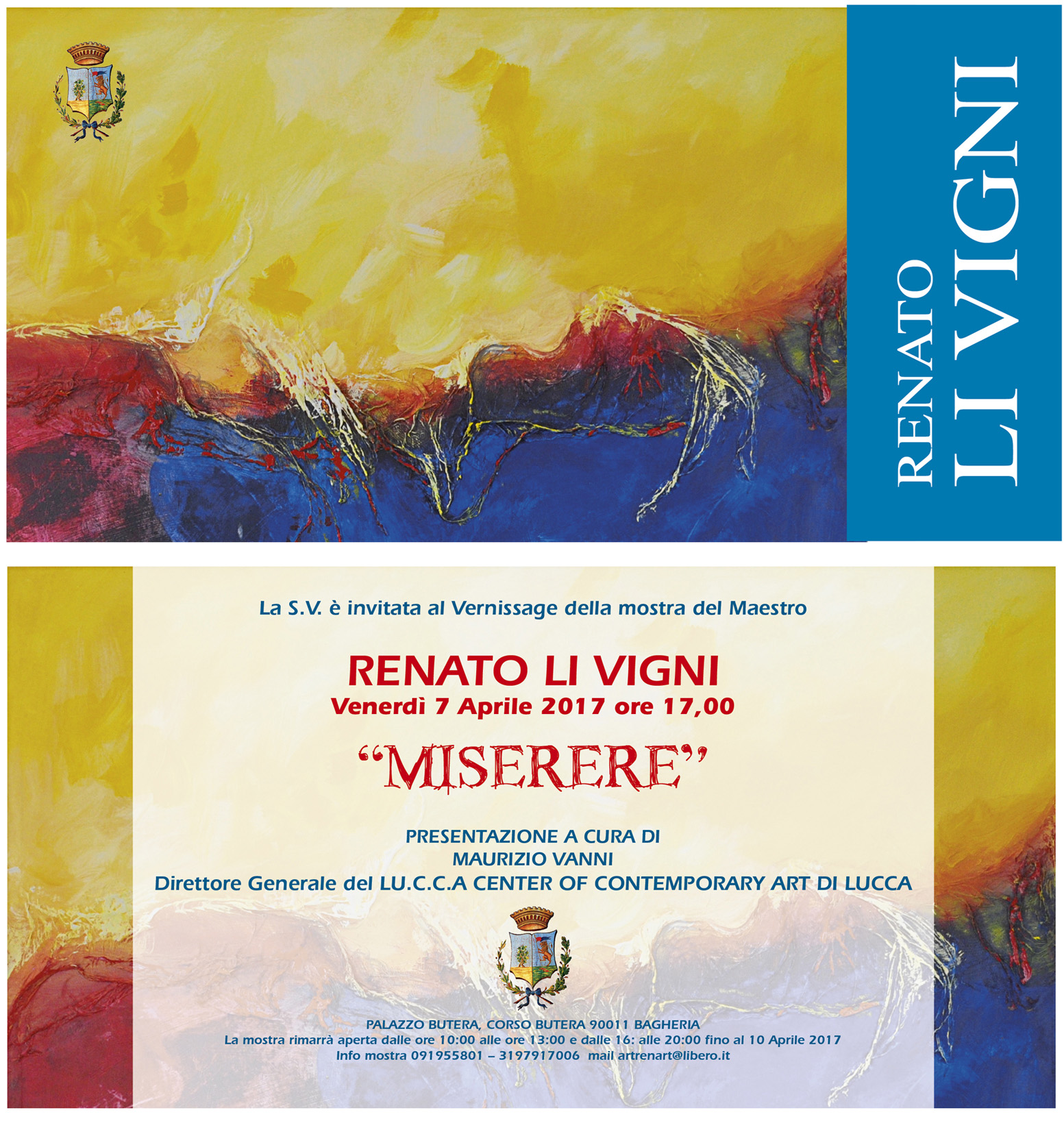 Bagheria ospita "Miserere", le opere di Renato Li Vigni in mostra a ...