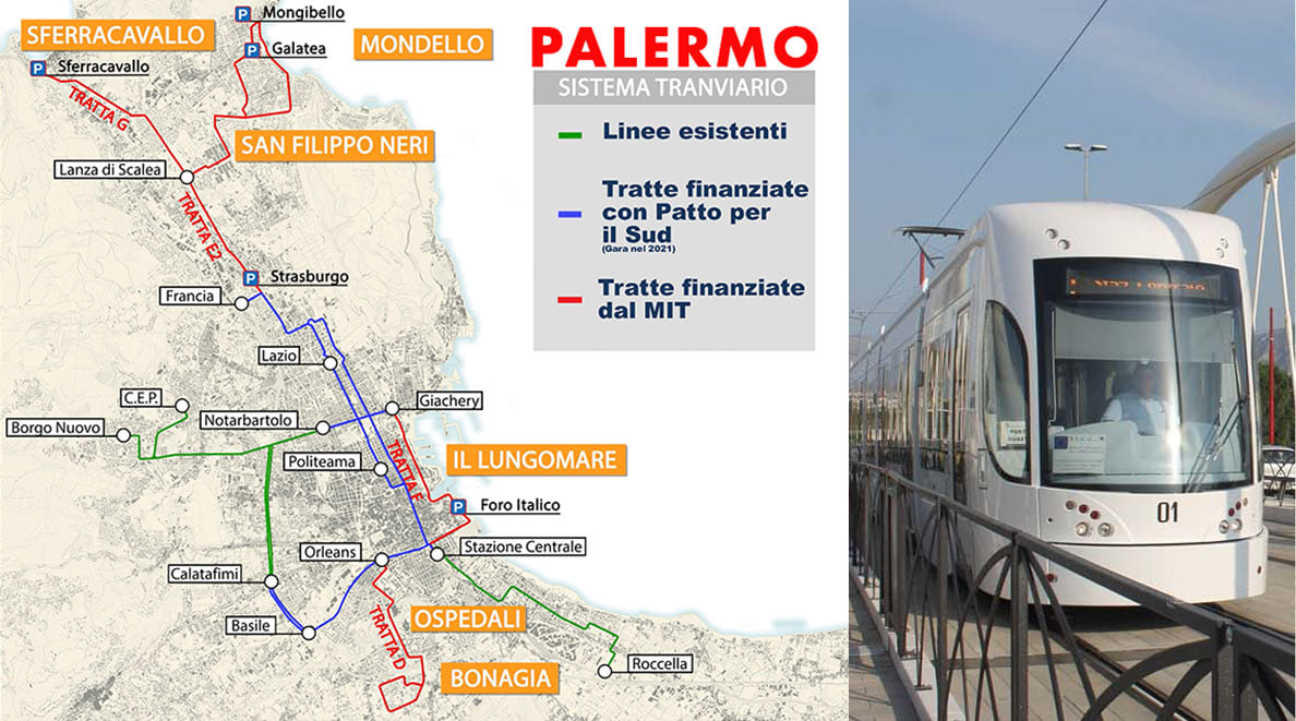 PNRR, 2,7 miliardi a Palermo, "Tram, Amap, Porto e Aula bunker", i ...