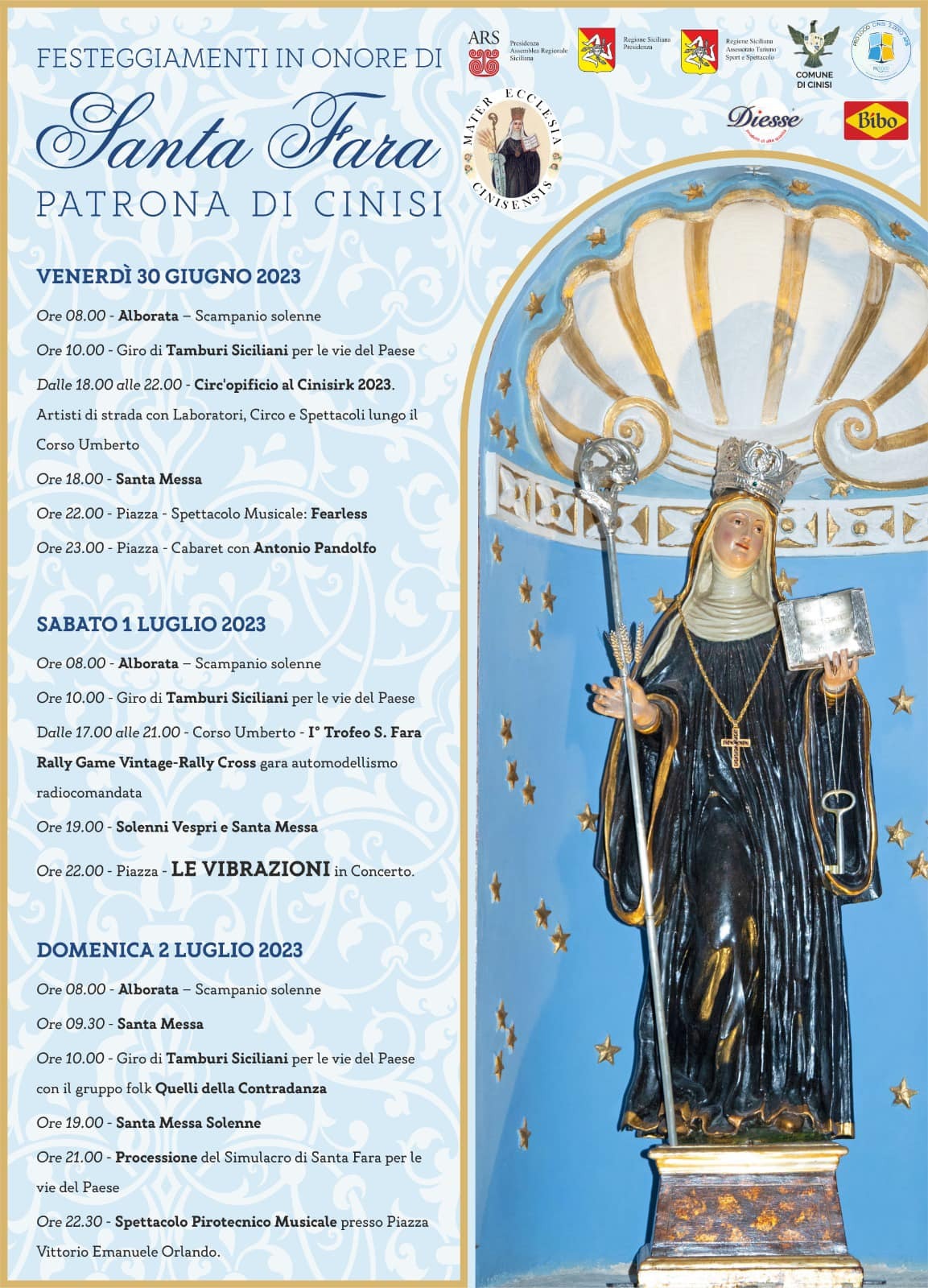 Festeggiamenti per Santa Fara a Cinisi, concerto de “Le Vibrazioni” ma ...