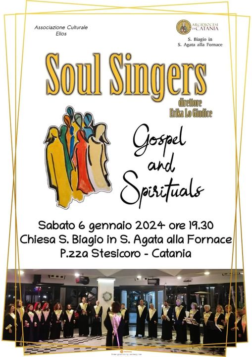 Catania, una serata evento all’insegna del Gospel con il gruppo “Soul ...
