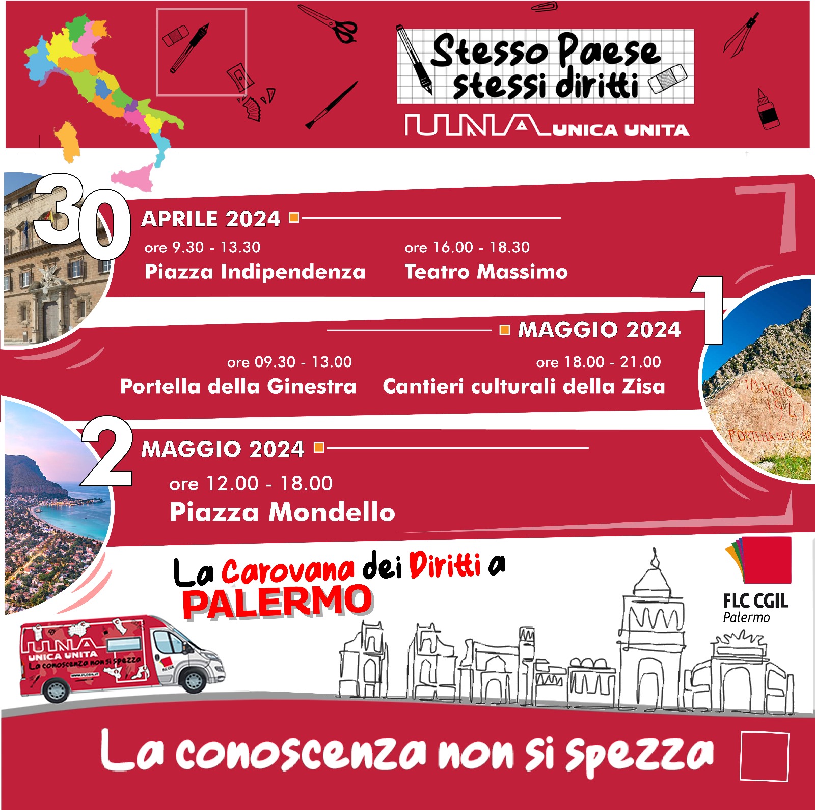 Il 30 aprile la carovana dei diritti di Flc Cgil fa tappa a Palermo ...