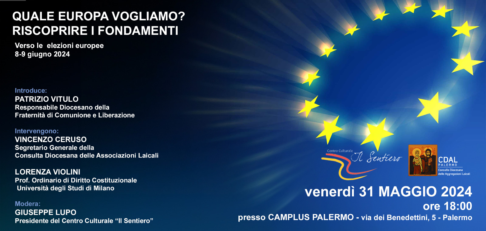 Verso le europee, Vitulo "Riflettere su cos'è l'Europa"