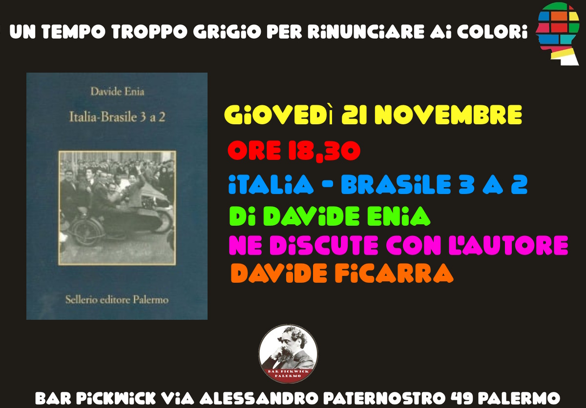Presentazione del libro "Italia-Brasile 3 a 2" di Davide Enia - BlogSicilia - Ultime notizie ...