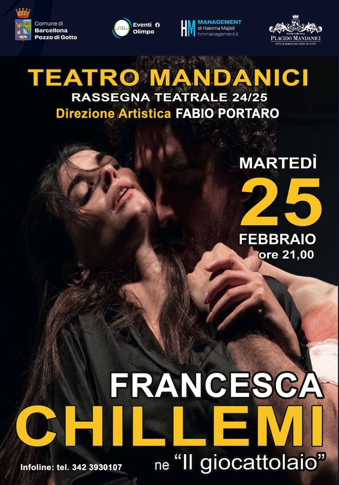 Francesca Chillemi protagonista in "Il giocattolaio" al Teatro Placido ...