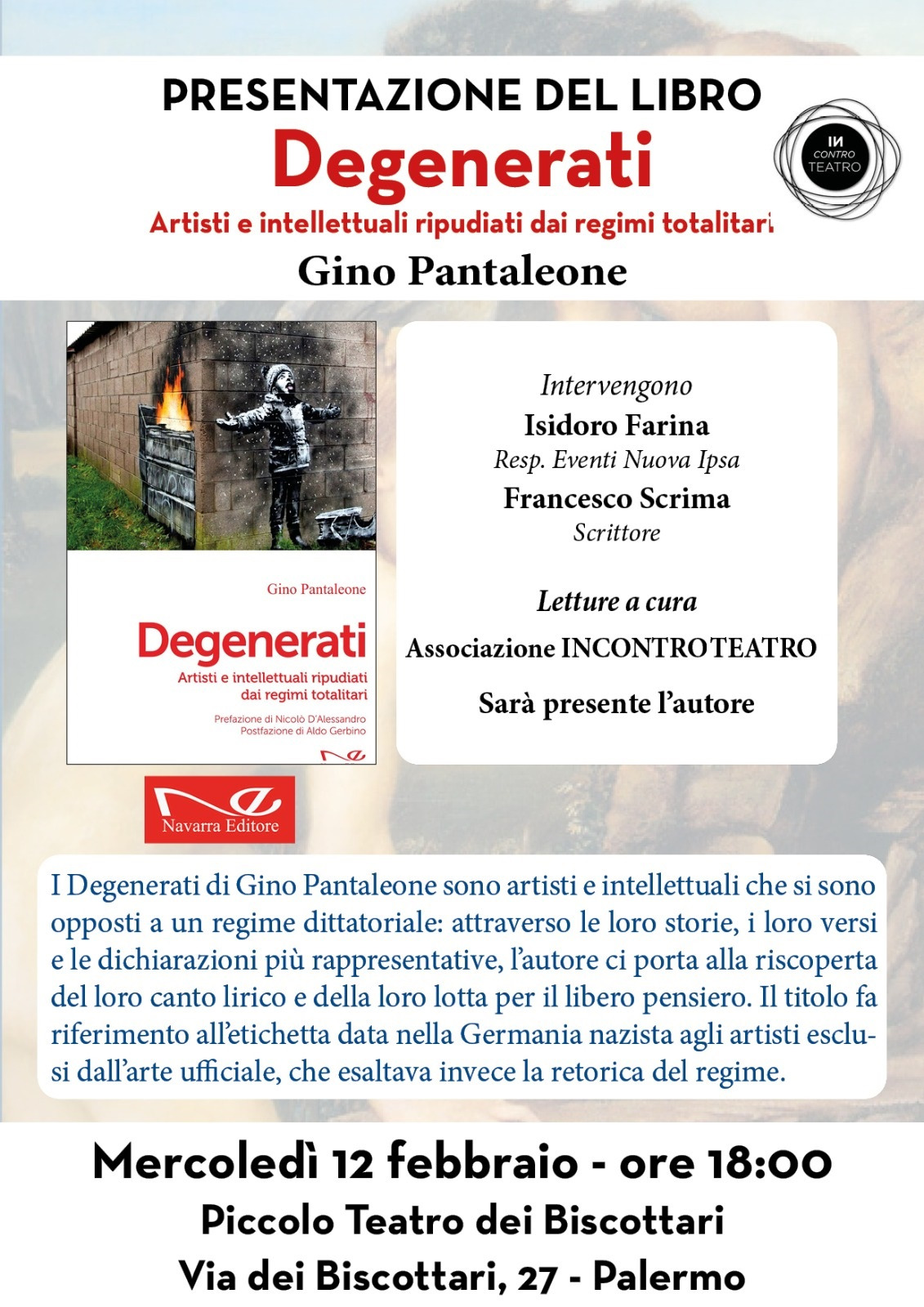 Al Piccolo Teatro dei Biscottari, i “Degenerati” di Gino Pantaleone ...
