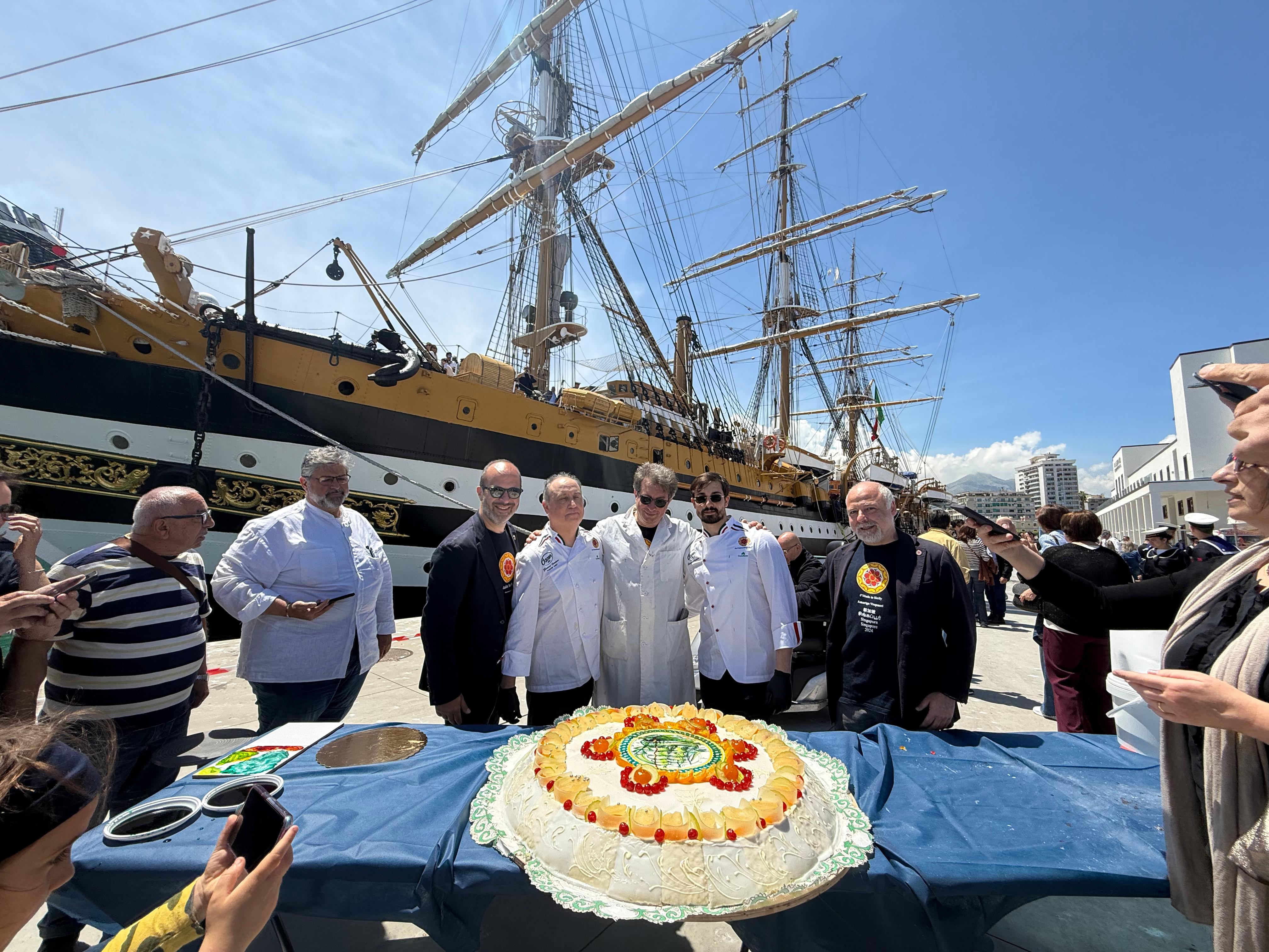 Amerigo Vespucci a Palermo, una cassata di 60 kg e "Il Piatto Rotto ...