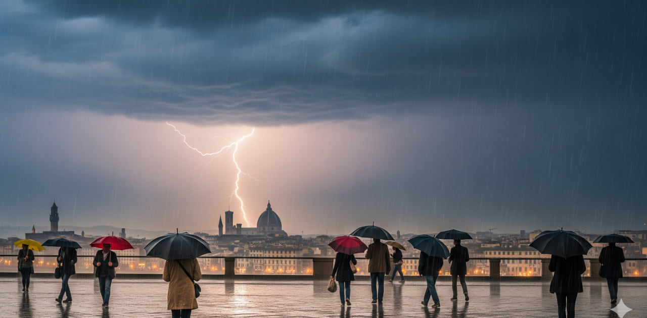 Maltempo in quasi tutta l'Italia, temporali e piogge da Nord a Sud