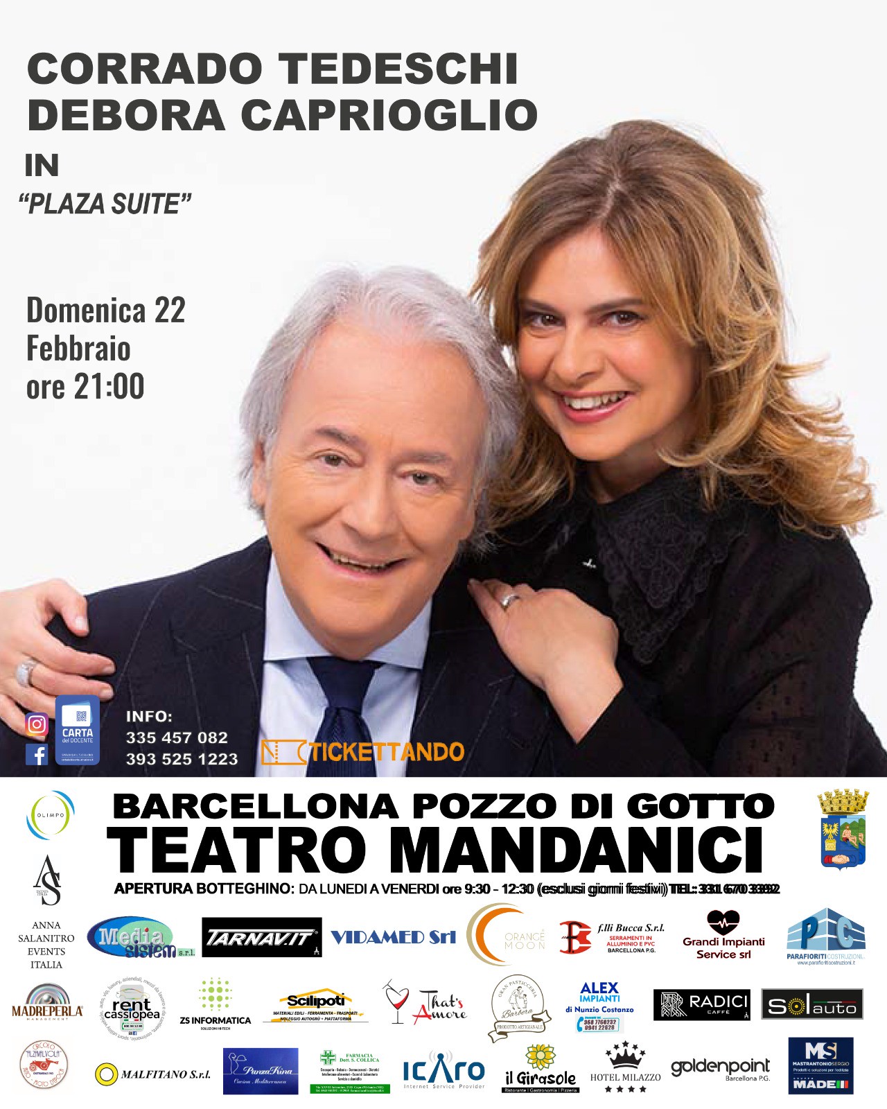 “Plaza Suite” al Teatro Mandanici: una commedia brillante tra lusso ...