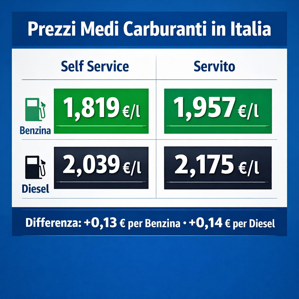 Benzina oltre 1,8 € e diesel sopra 2 €: i prezzi aggiornati dei ...