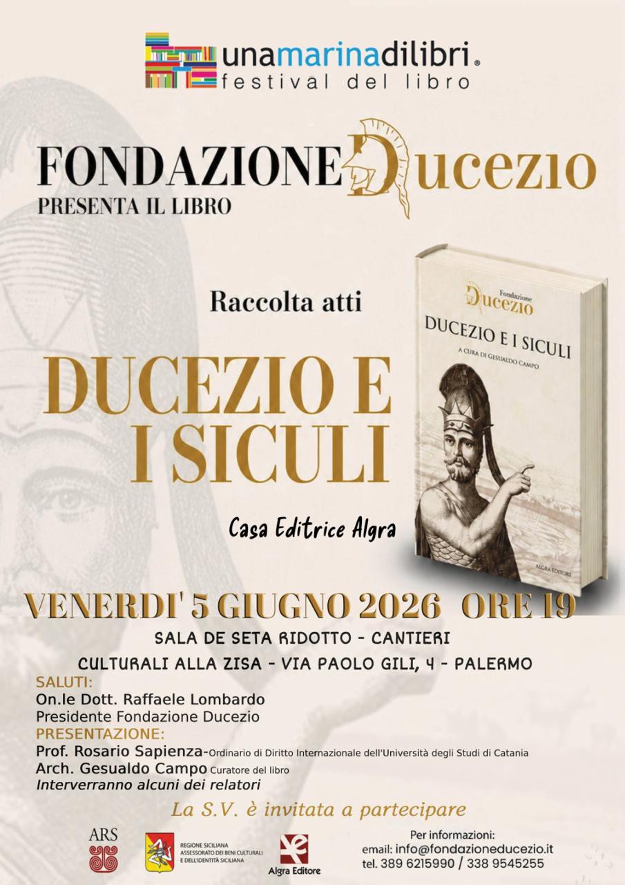 Una Marina di Libri ospita la presentazione del volume “Ducezio e i ...
